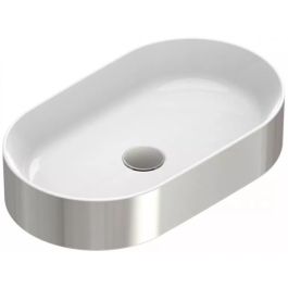 Catalano Gold & Silver lavabo 50x35 cm ovale da appoggio bianco-argento ...