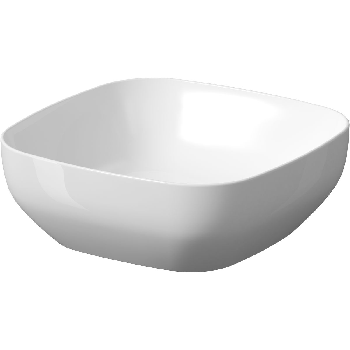 Cersanit Larga lavabo 38x38 cm quadrata da appoggio bianco K677-004