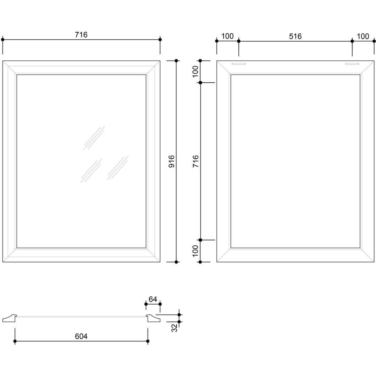 Sapho Ambiente & Romina specchio 72x92 cm rettangolare bianco NL705